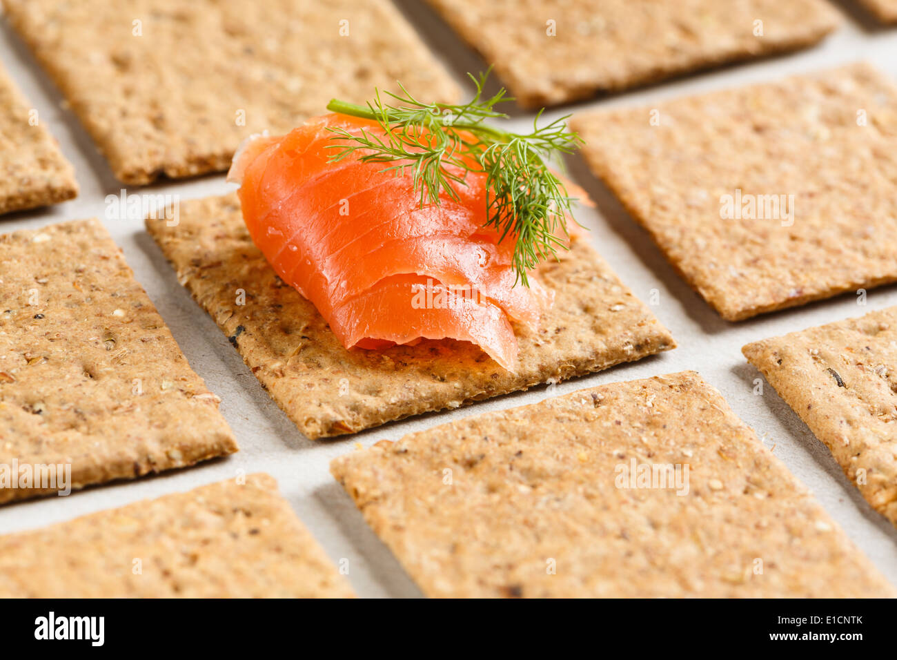 Smoked salmon crackers hi-res stock photography and images - Alamy