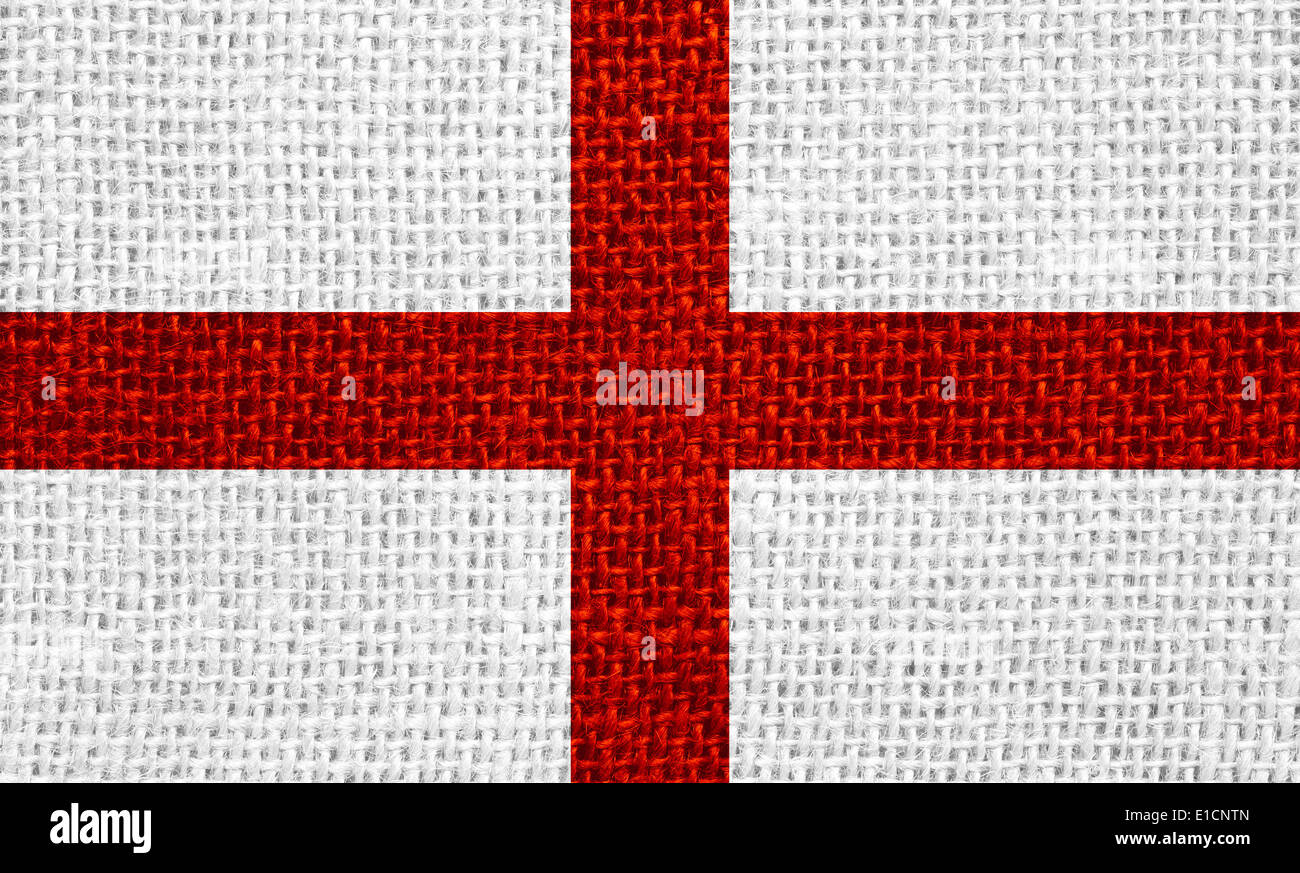 flag of England or English banner on linen background Stock Photo - Alamy