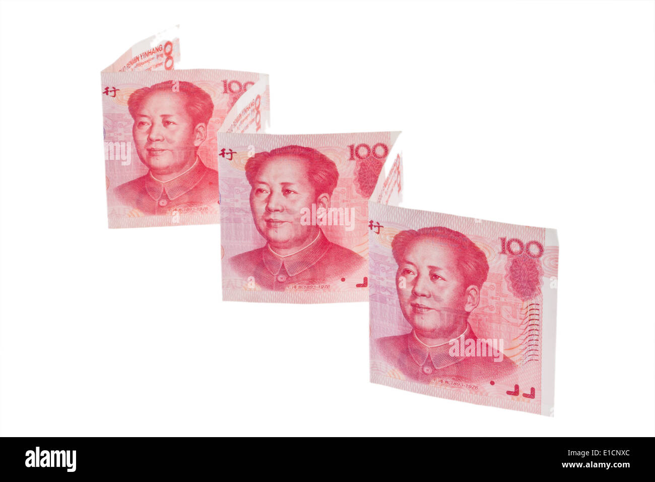 Yuan notes from China's currency. Chinese banknotes Stock Photo - Alamy