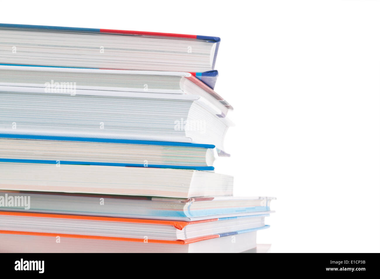 Stack of books. Isolated and released on deserted background Stock ...