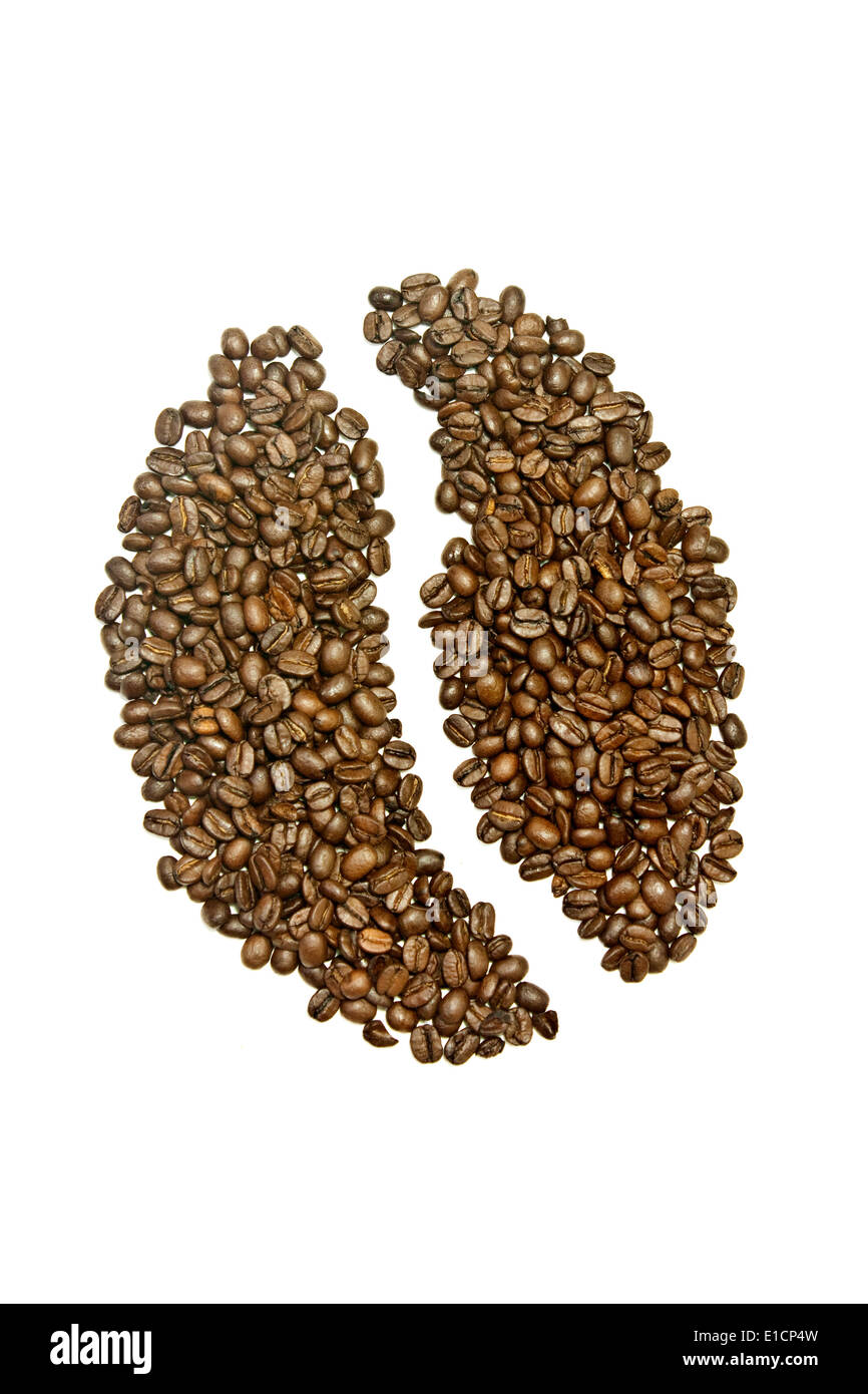 photograph of coffee beans making big bean Stock Photo - Alamy