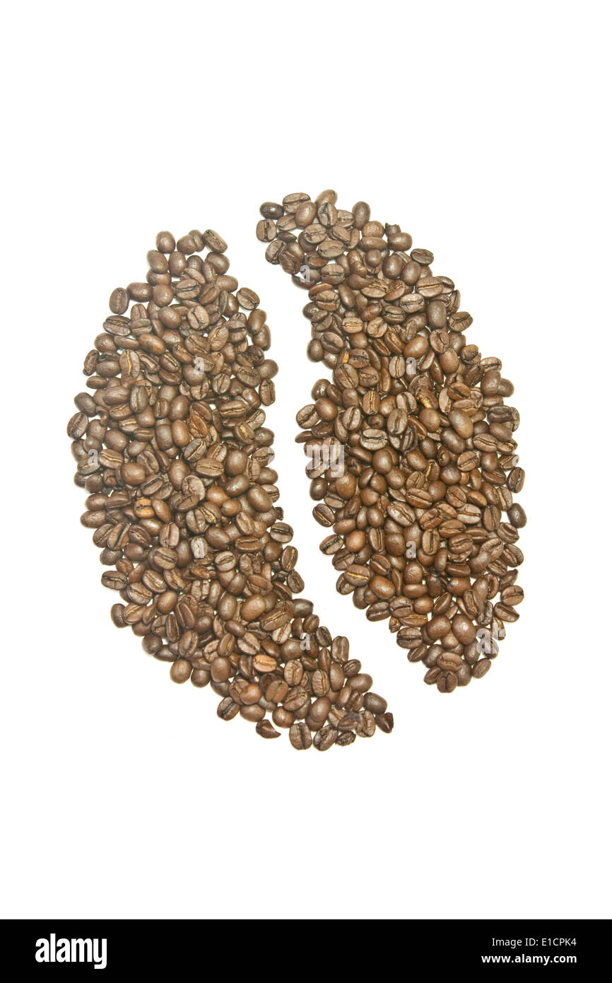 photograph of coffee beans making big bean Stock Photo - Alamy