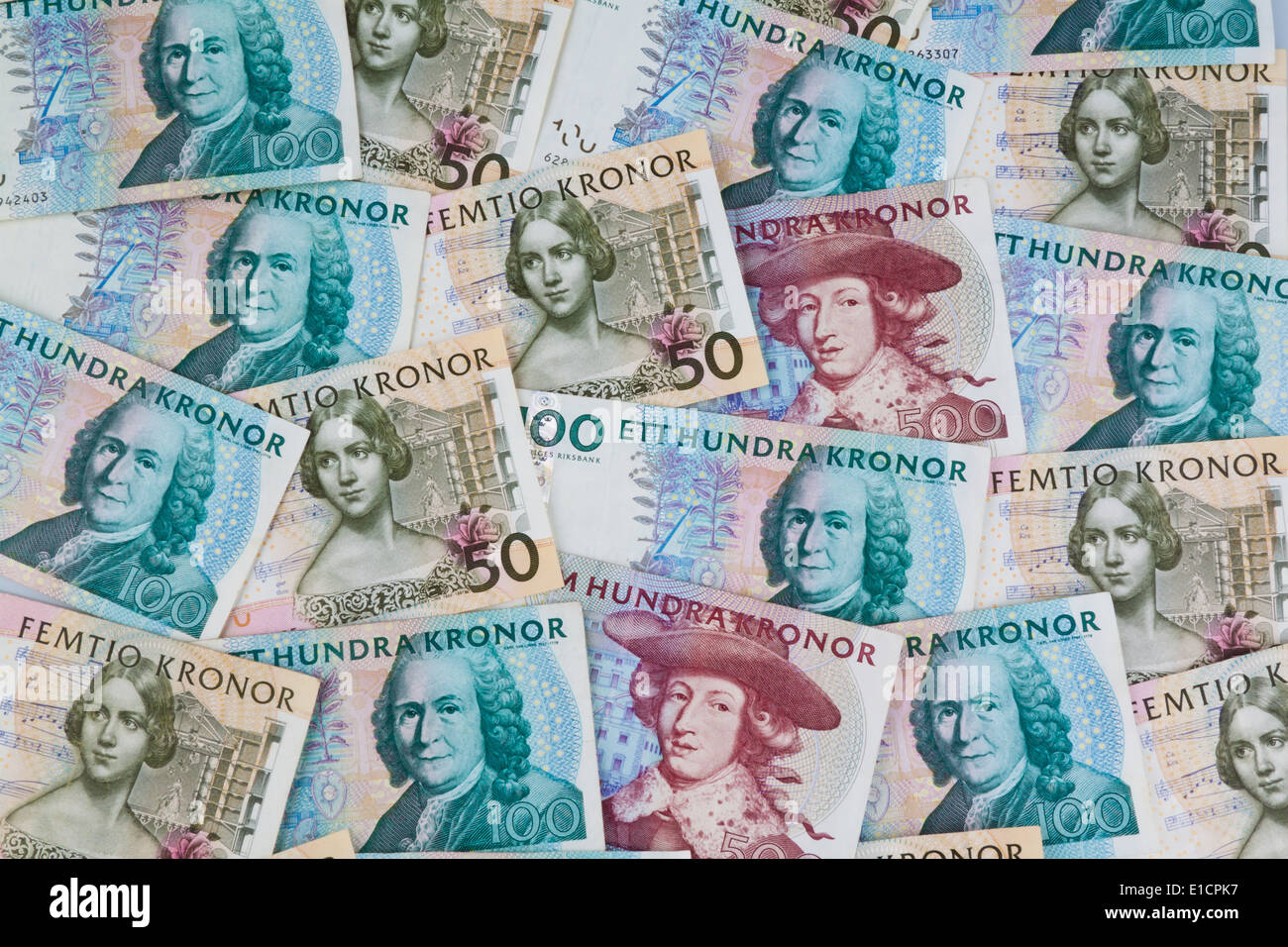 Swedish krona, the currency of Sweden. Several bills Stock Photo - Alamy