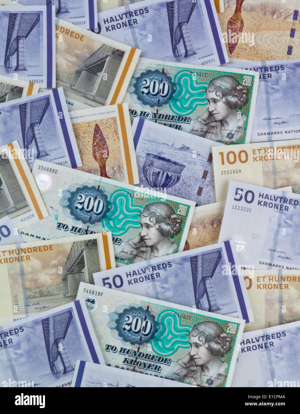 Danish kroner. Currency from Denmark in Europe Stock Photo - Alamy