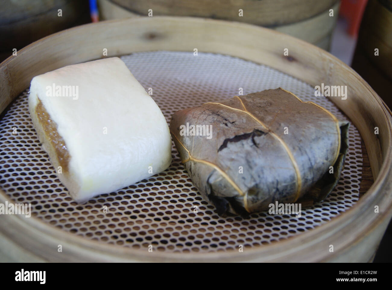 steamed stuffed bun steamed bread Stock Photo - Alamy
