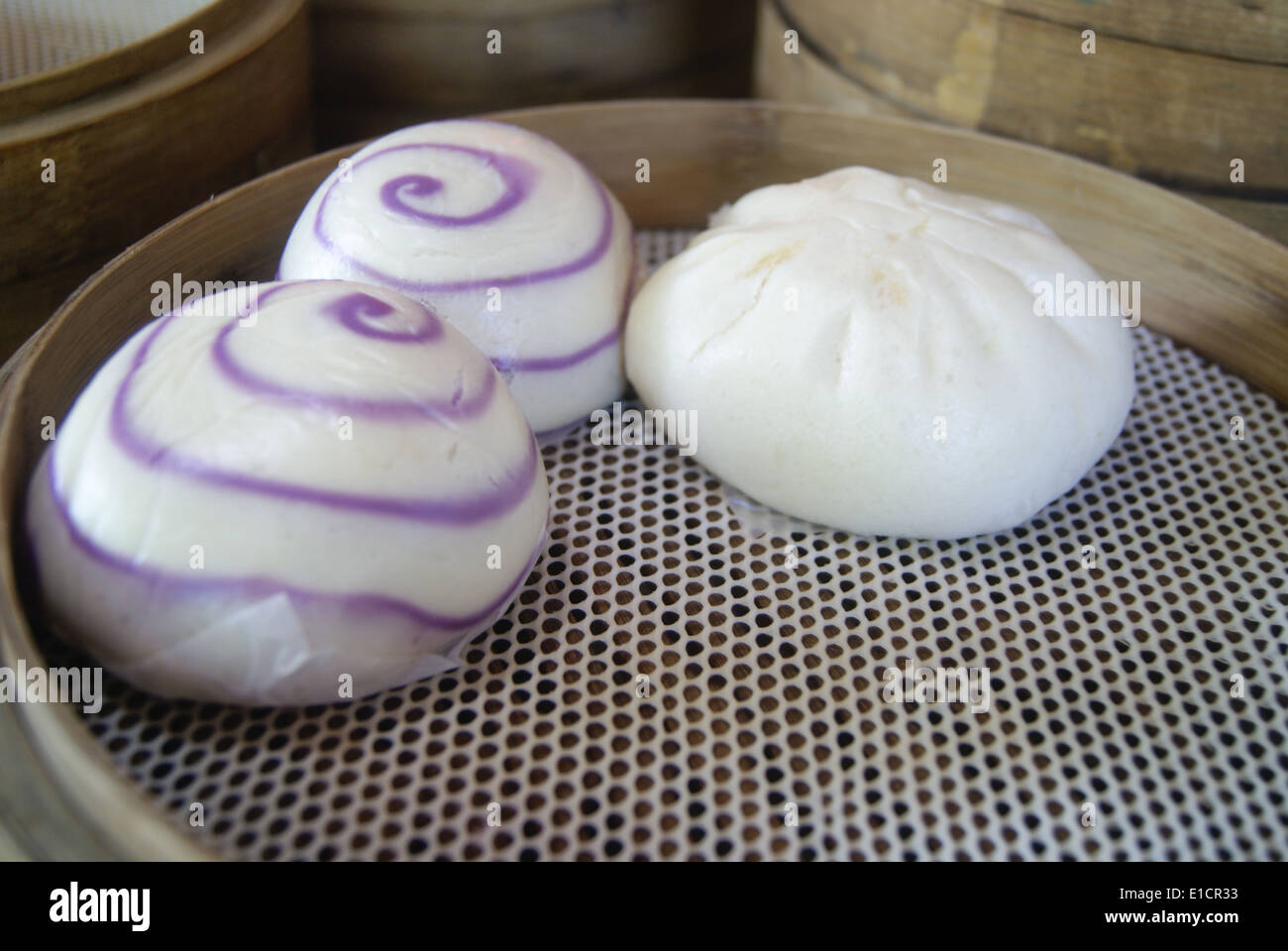 steamed stuffed bun steamed bread Stock Photo - Alamy