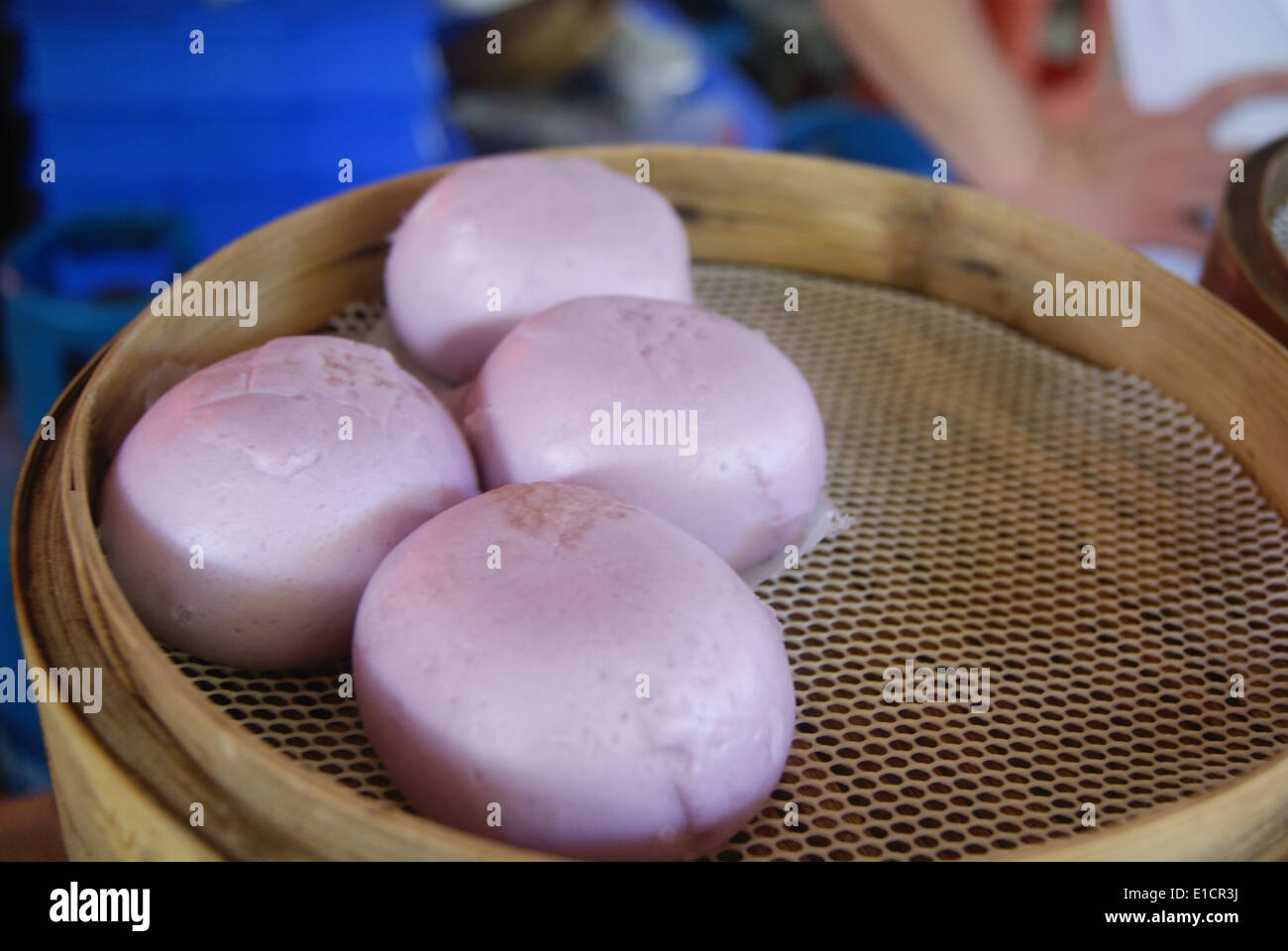 steamed stuffed bun steamed bread Stock Photo - Alamy