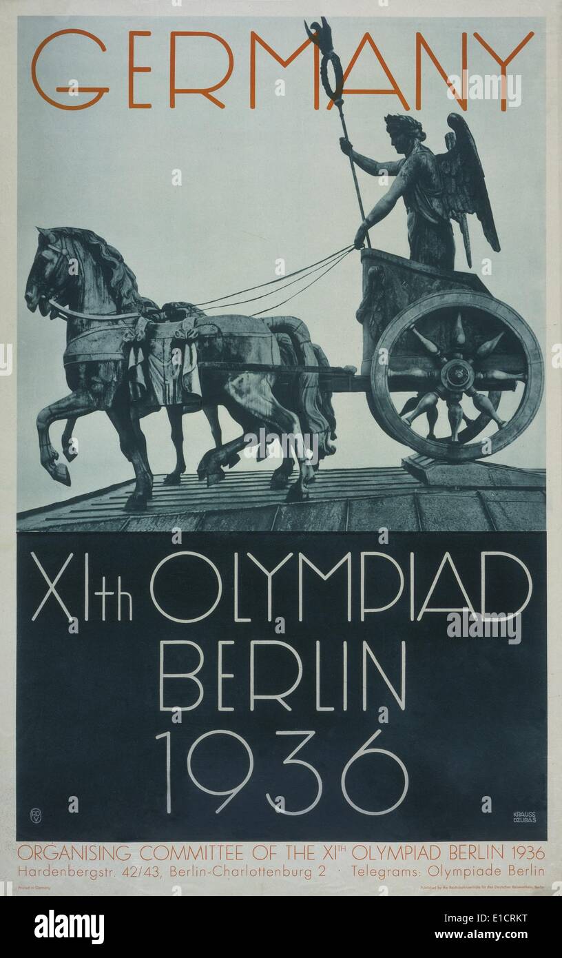 Berlin olympics 1936 poster hi-res stock photography and images - Alamy