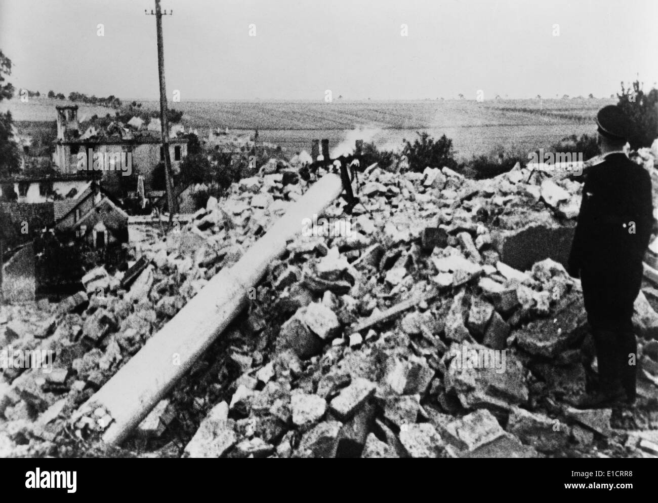 The ruins of Lidice, Czechoslovakia, after Nazi atrocities, June 1942 ...