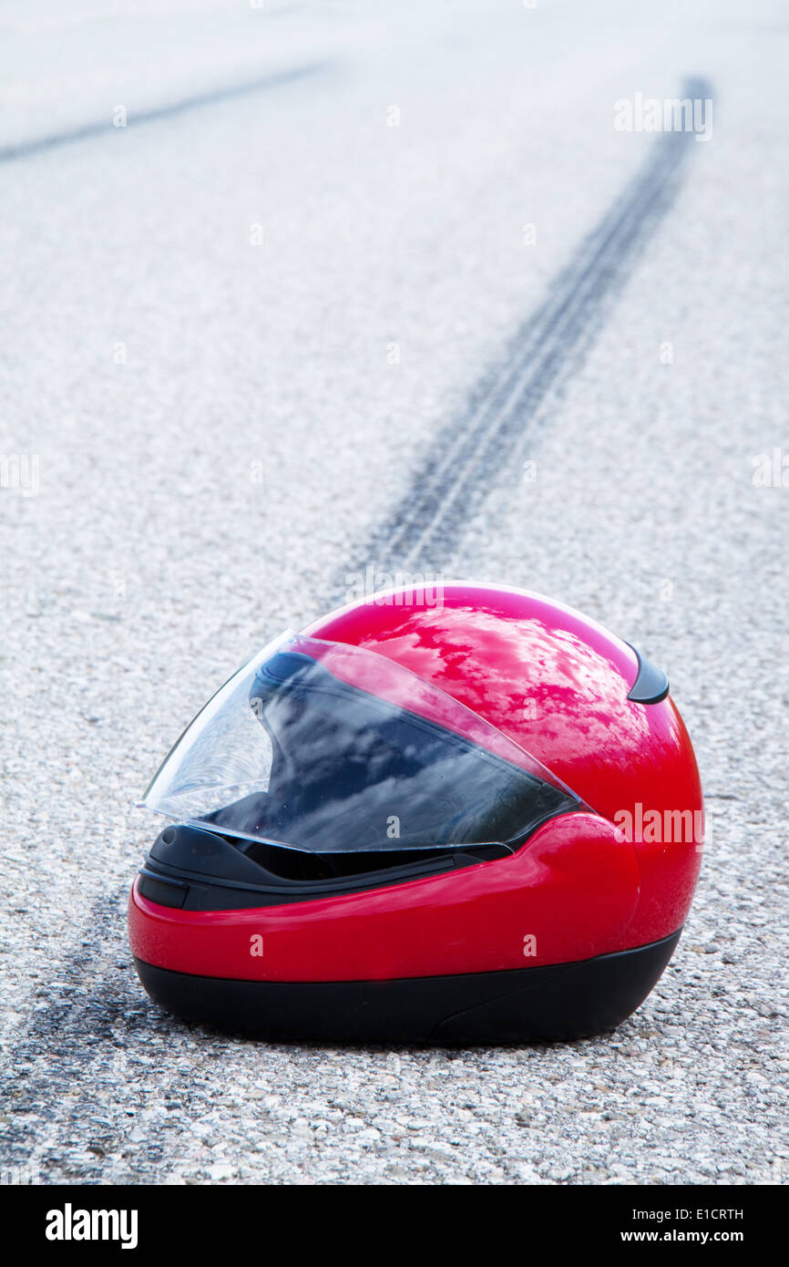 Bike skid marks on a road hi-res stock photography and images - Alamy