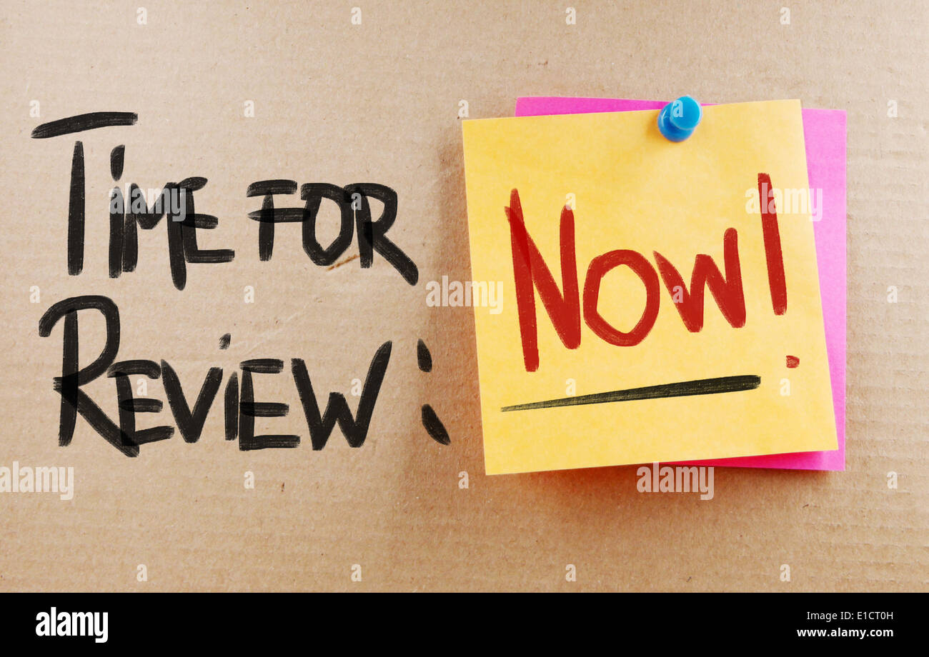 Time For Review Concept Stock Photo - Alamy