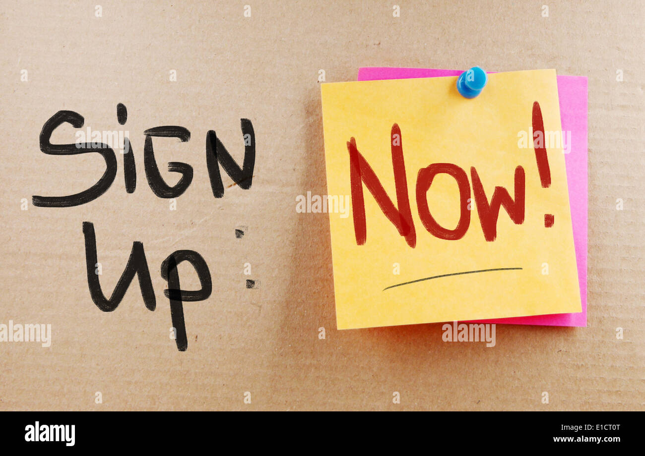 Sign Up Concept Stock Photo - Alamy