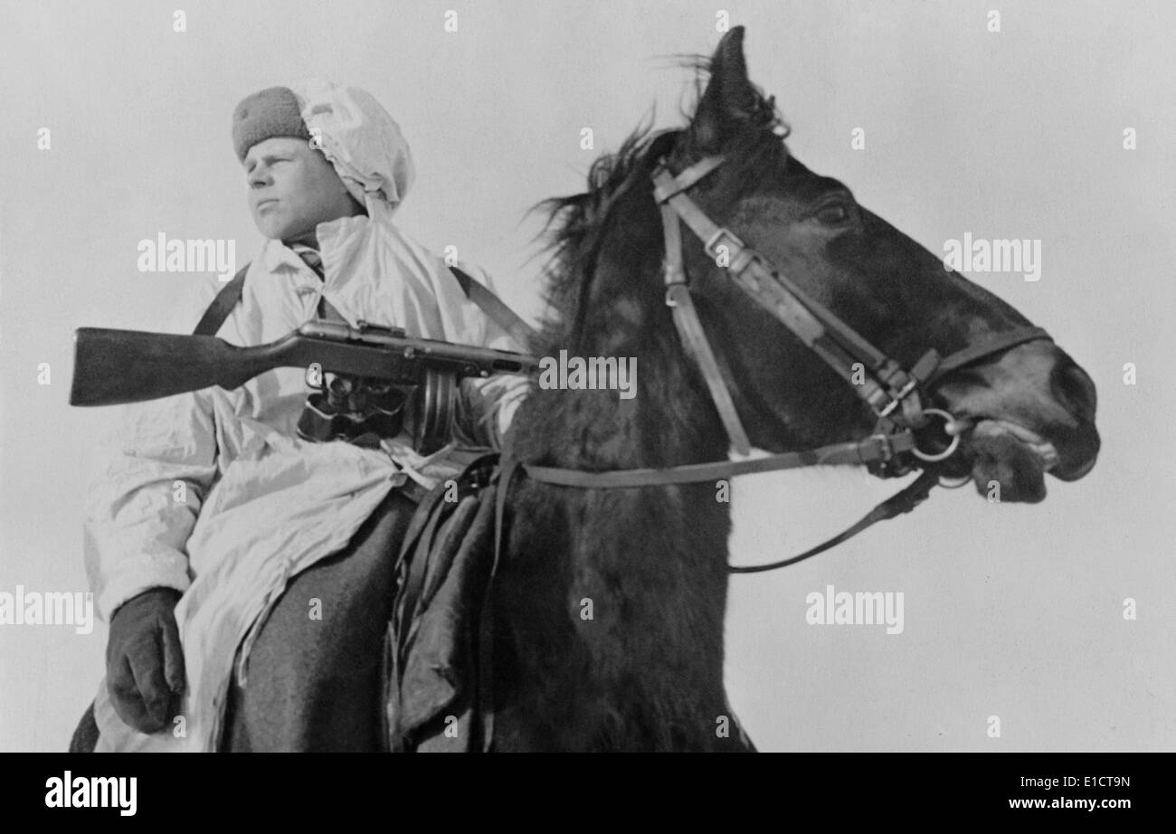 A mounted Russia scout with the Red Army in Feb. 1942. After Russia ...