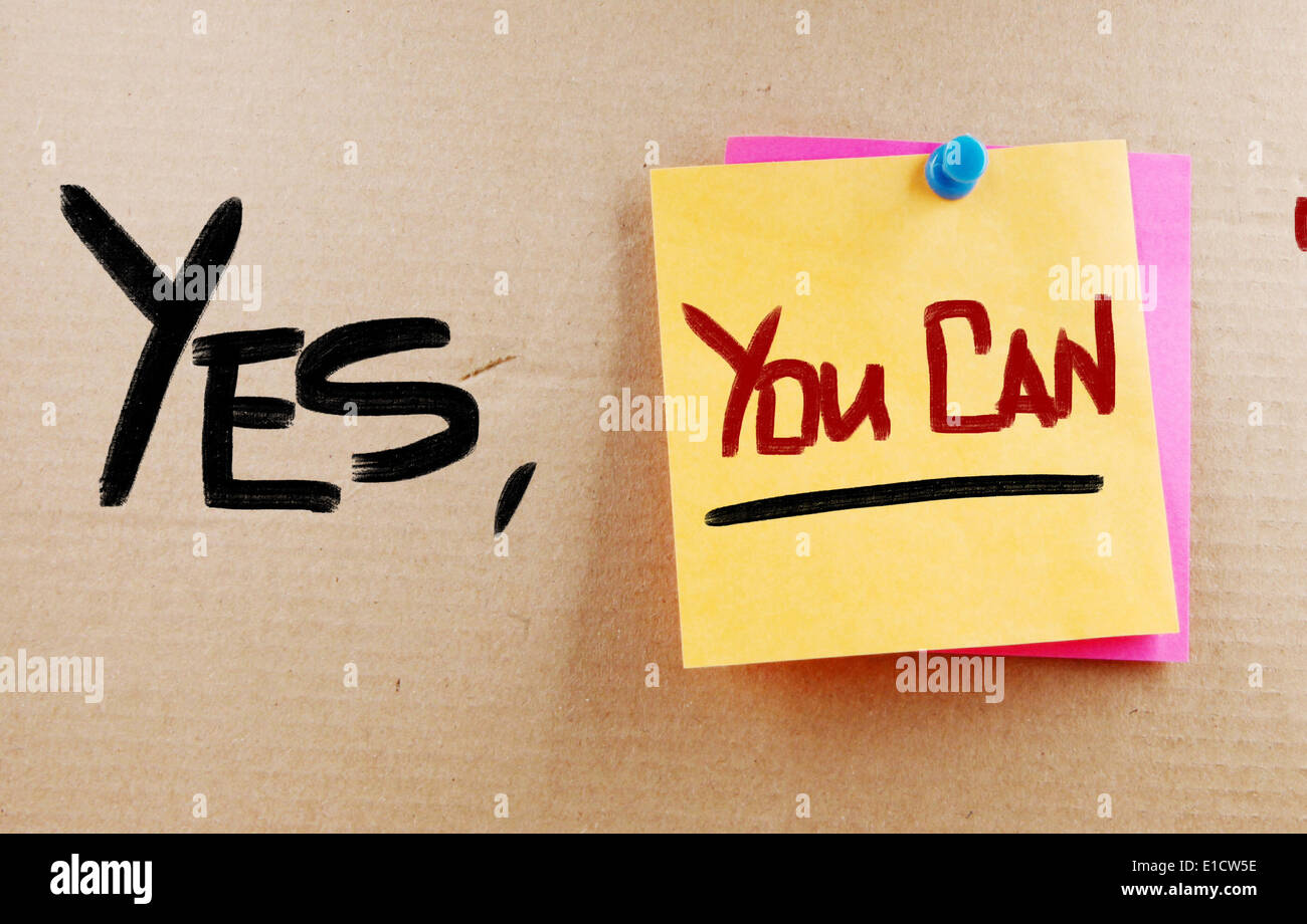 Yes You Can Concept Stock Photo - Alamy