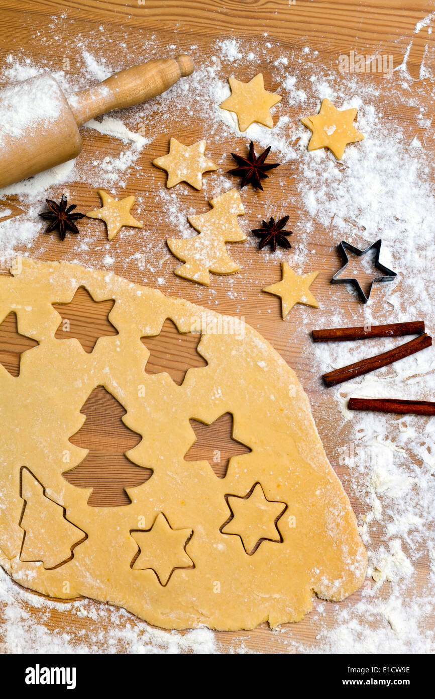 Baking cookies and biscuits during Advent. Preparing for Christmas ...