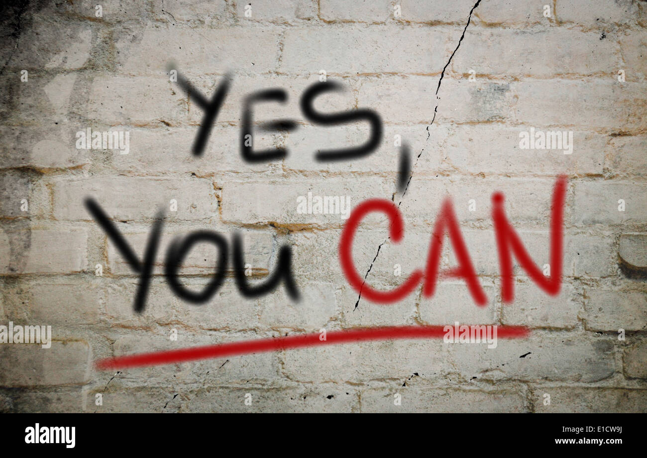 Yes You Can Concept Stock Photo - Alamy