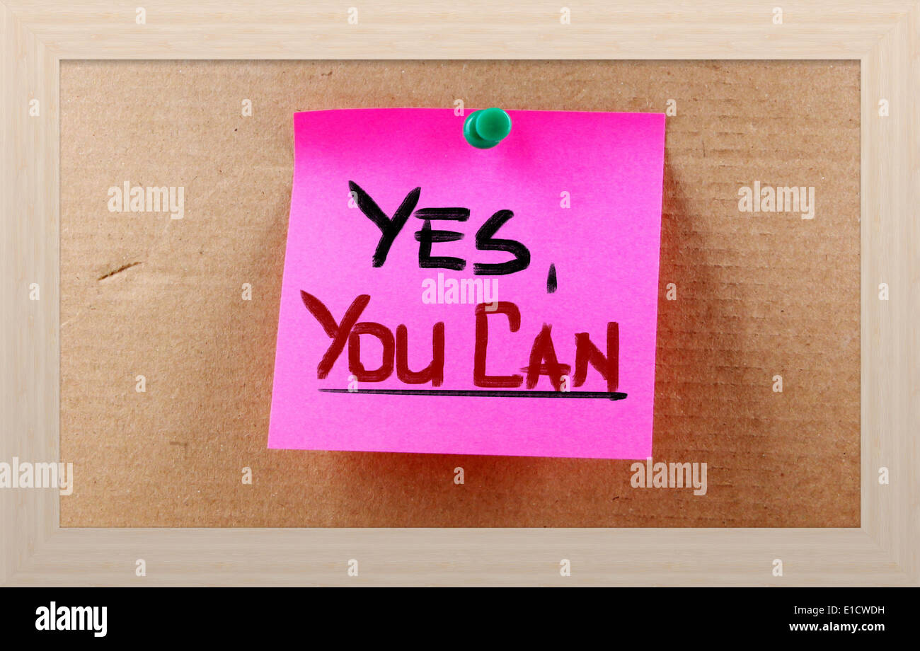 Yes You Can Concept Stock Photo - Alamy