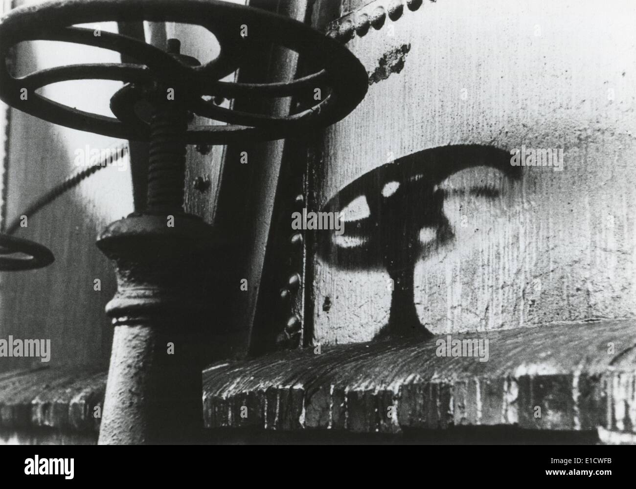 Thermic rays imprinted a permanent 'shadow' of a gasometer. The ...