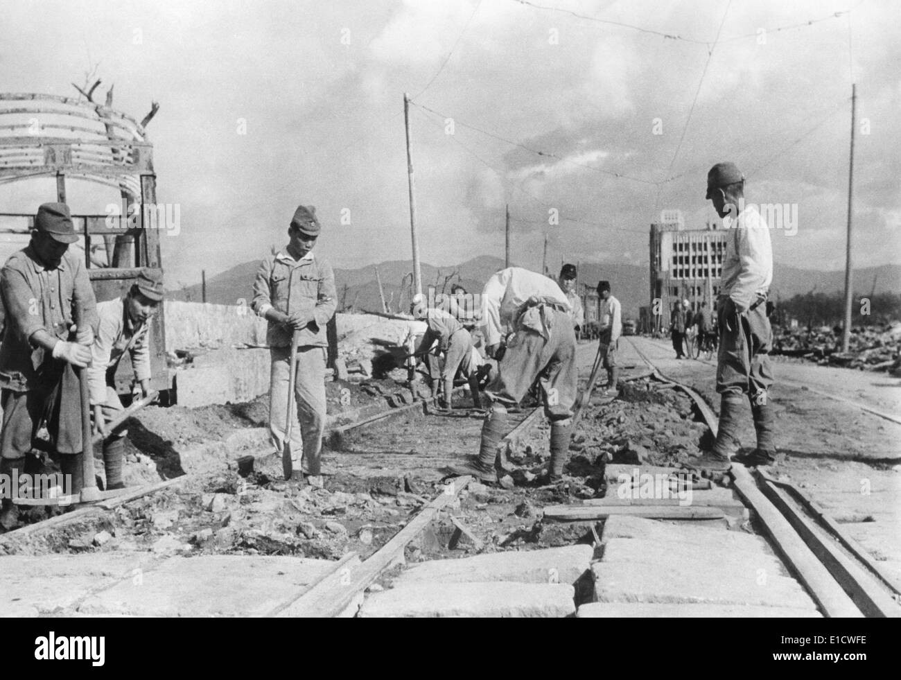 Reconstruction of devastated hiroshima hi-res stock photography and ...