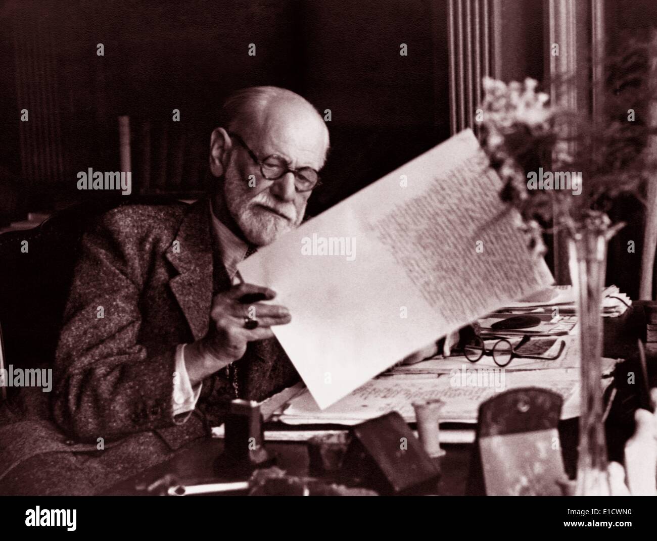 Sigmund Freud (1856-1939). Austrian neurologist, known as the founding ...
