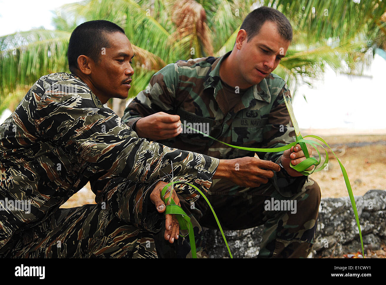 A member of the Philippine Naval Special Warfare Group teaches U.S ...
