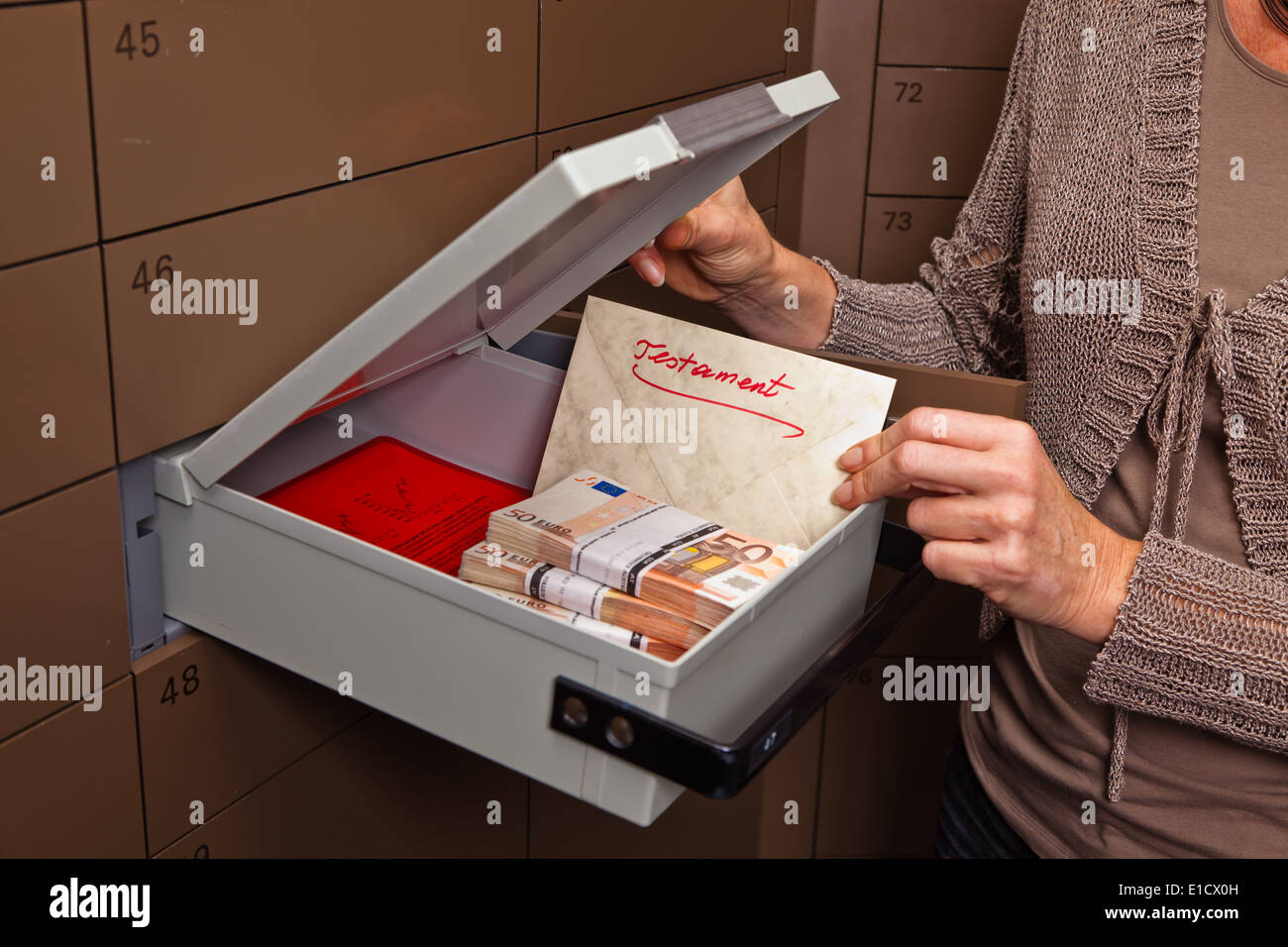 A locker in a bank vault. Storage of cash and documents Stock Photo - Alamy