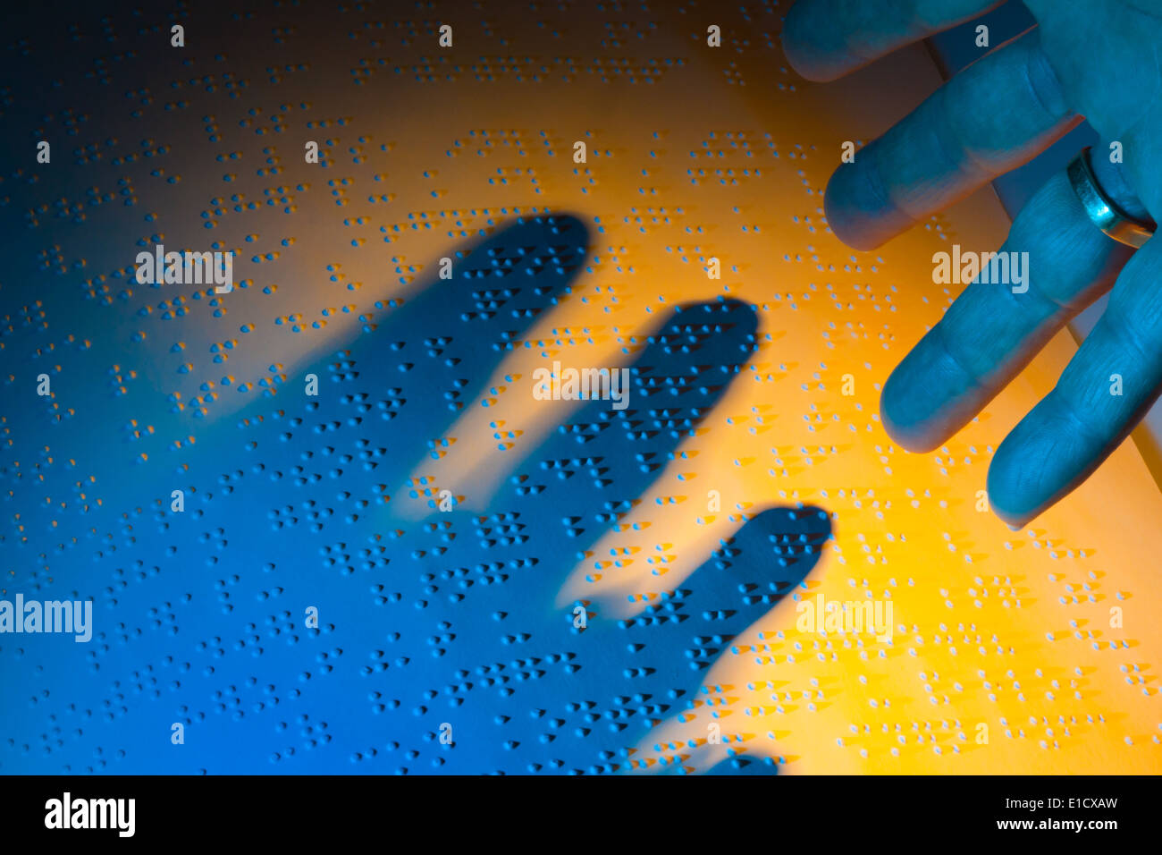 A book written in Braille. Braille for the blind Stock Photo - Alamy