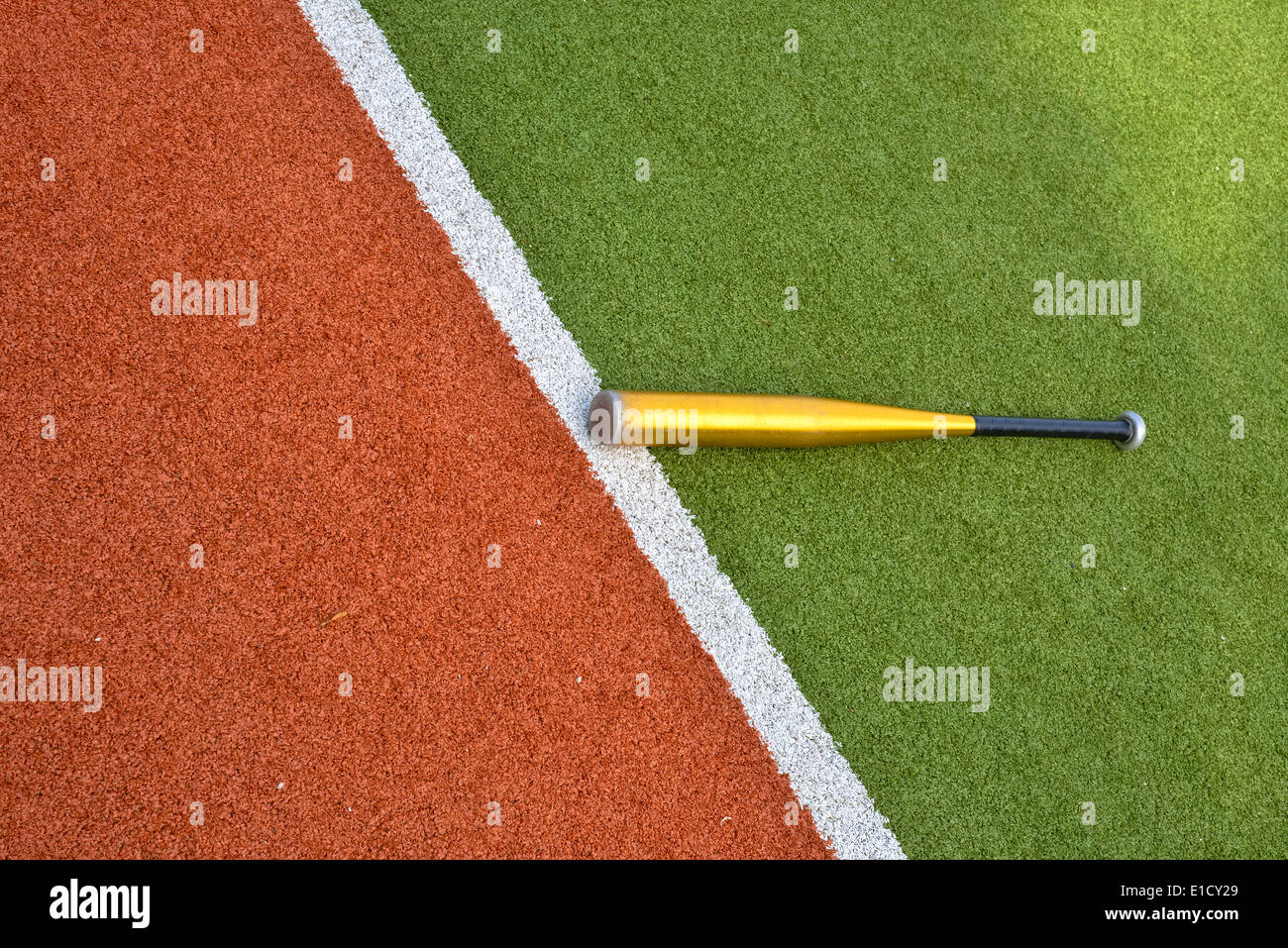 lines and stripes at green softball field Stock Photo - Alamy