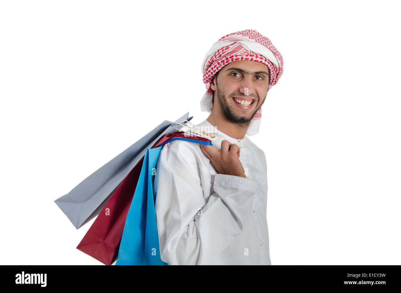 Arab Man Shopping Stock Photo - Alamy