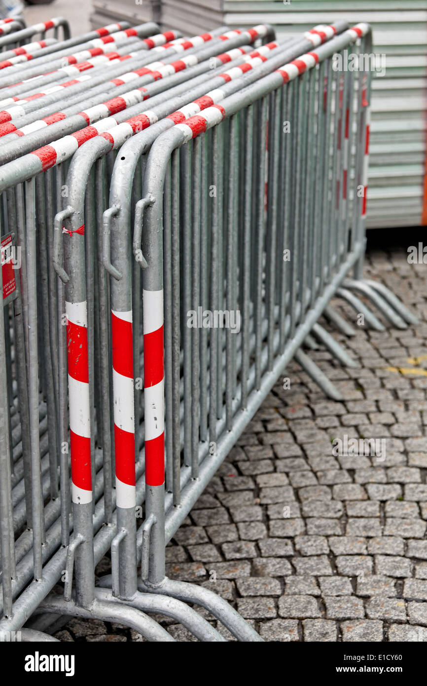 Shut grid for a roadblock. Preparation for roadblock Stock Photo - Alamy