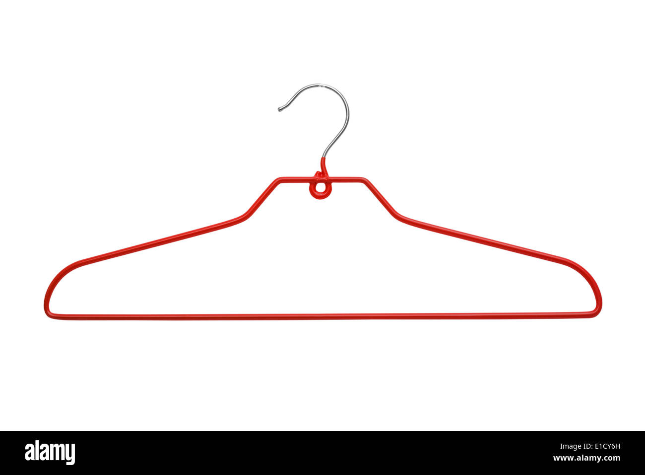 modern red hanger on a white background Stock Photo - Alamy