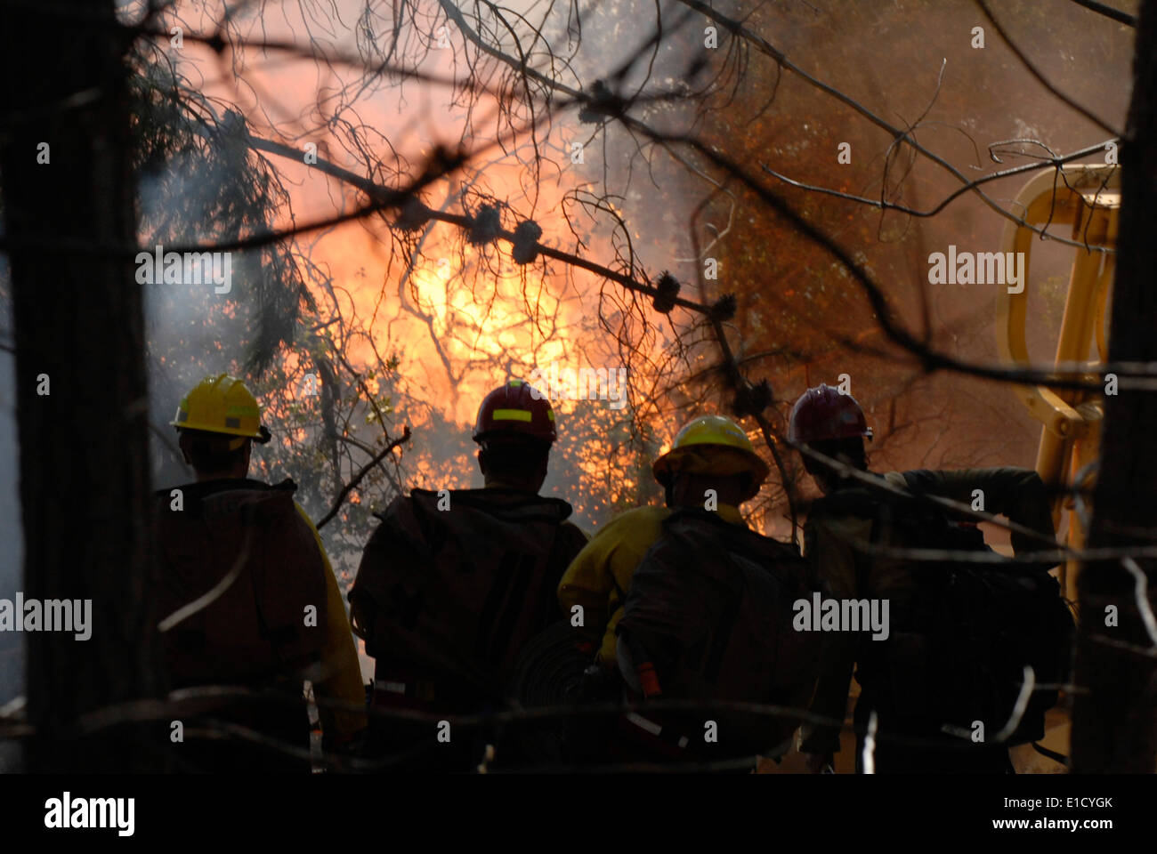 Firefighters from Vandenberg Air Force Base, Calif., and other area ...