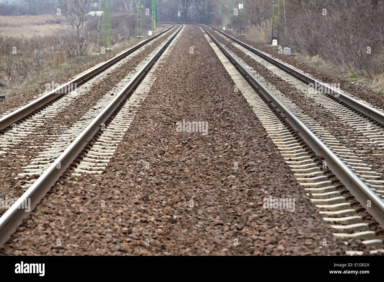 Rail rails railroad railway line track system hi-res stock photography ...