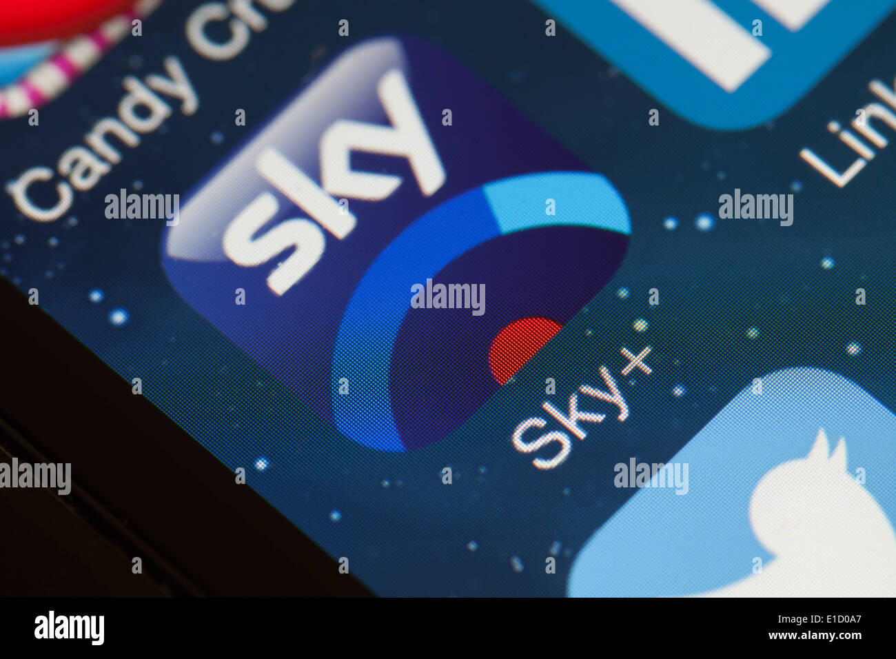 Sky app icon on mobile phone Stock Photo - Alamy