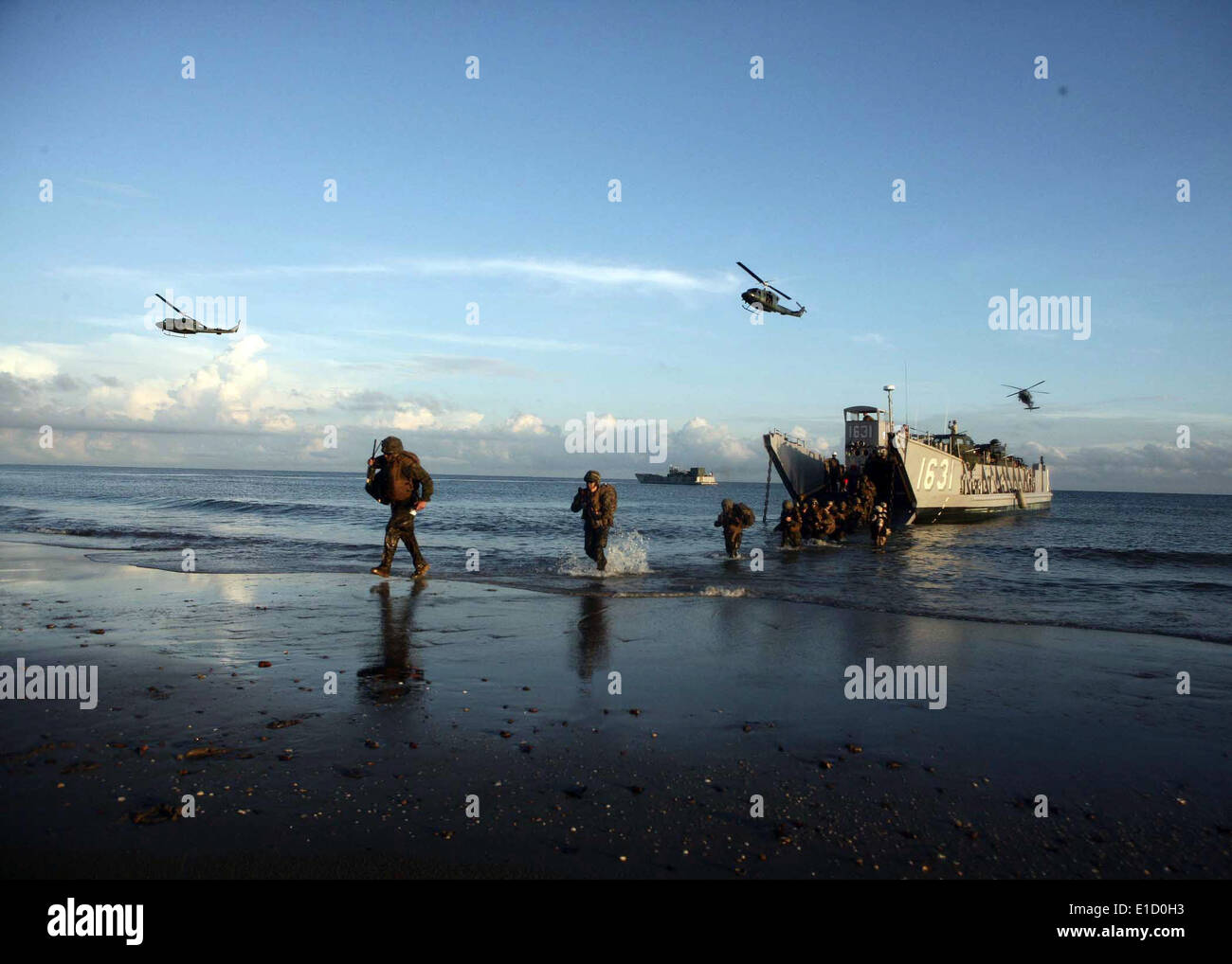 U.S. Marines from the landing force participating in Cooperation Afloat ...