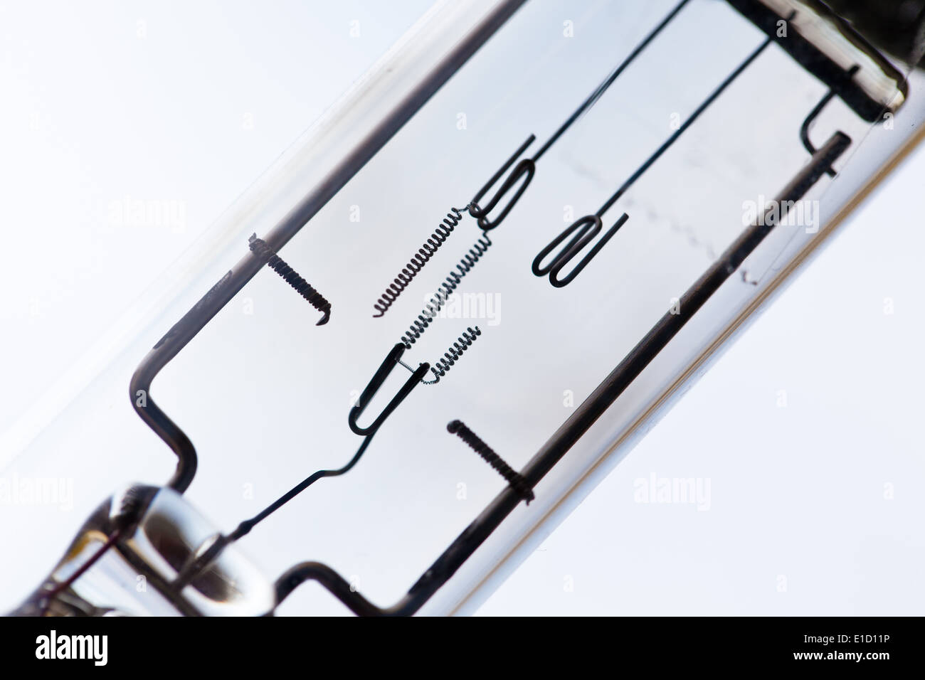 Broken light bulb filament gets torn off. Crisis in energy supply Stock ...