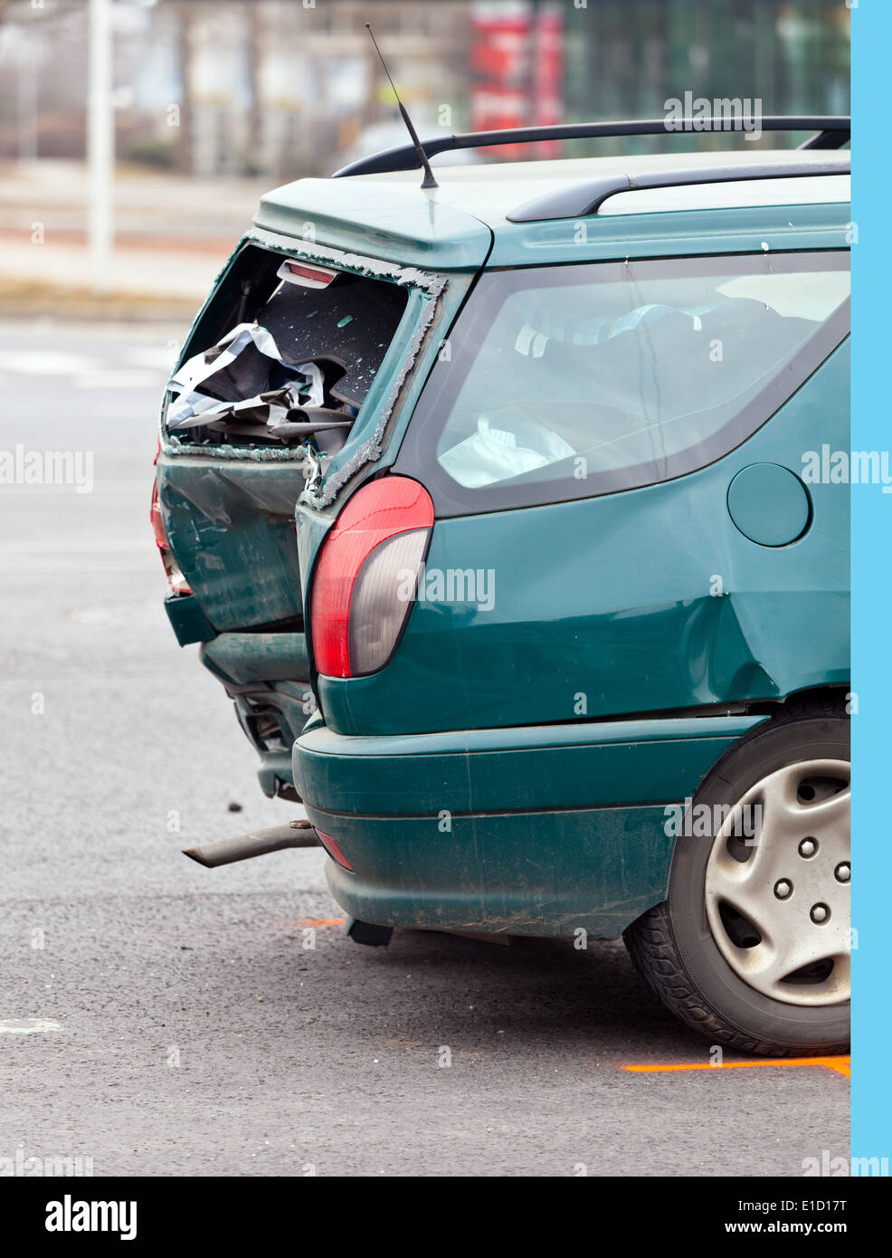 A car body damage after a car accident. Damage for insurance Stock ...