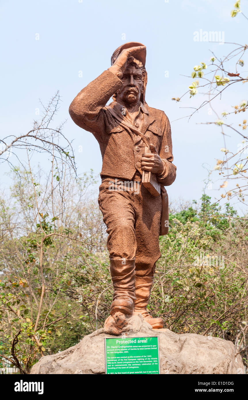 Statue of David Livingstone, explorer and missionary, at the Victoria ...