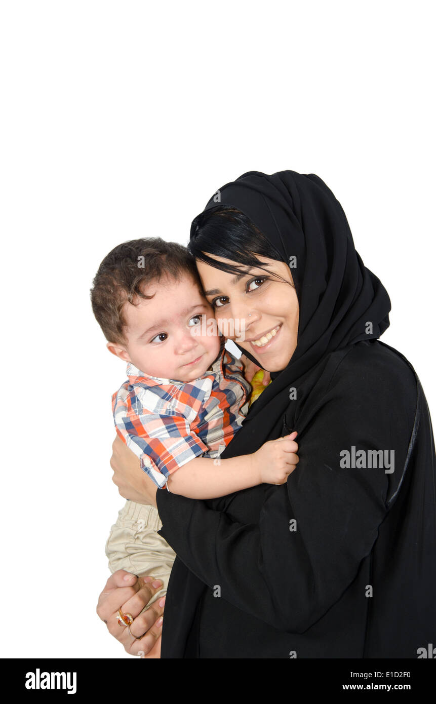 Arab Mother with her child Stock Photo - Alamy