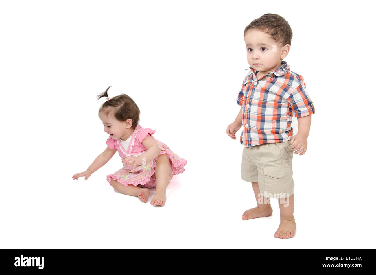 Arab Children play on white background Stock Photo - Alamy