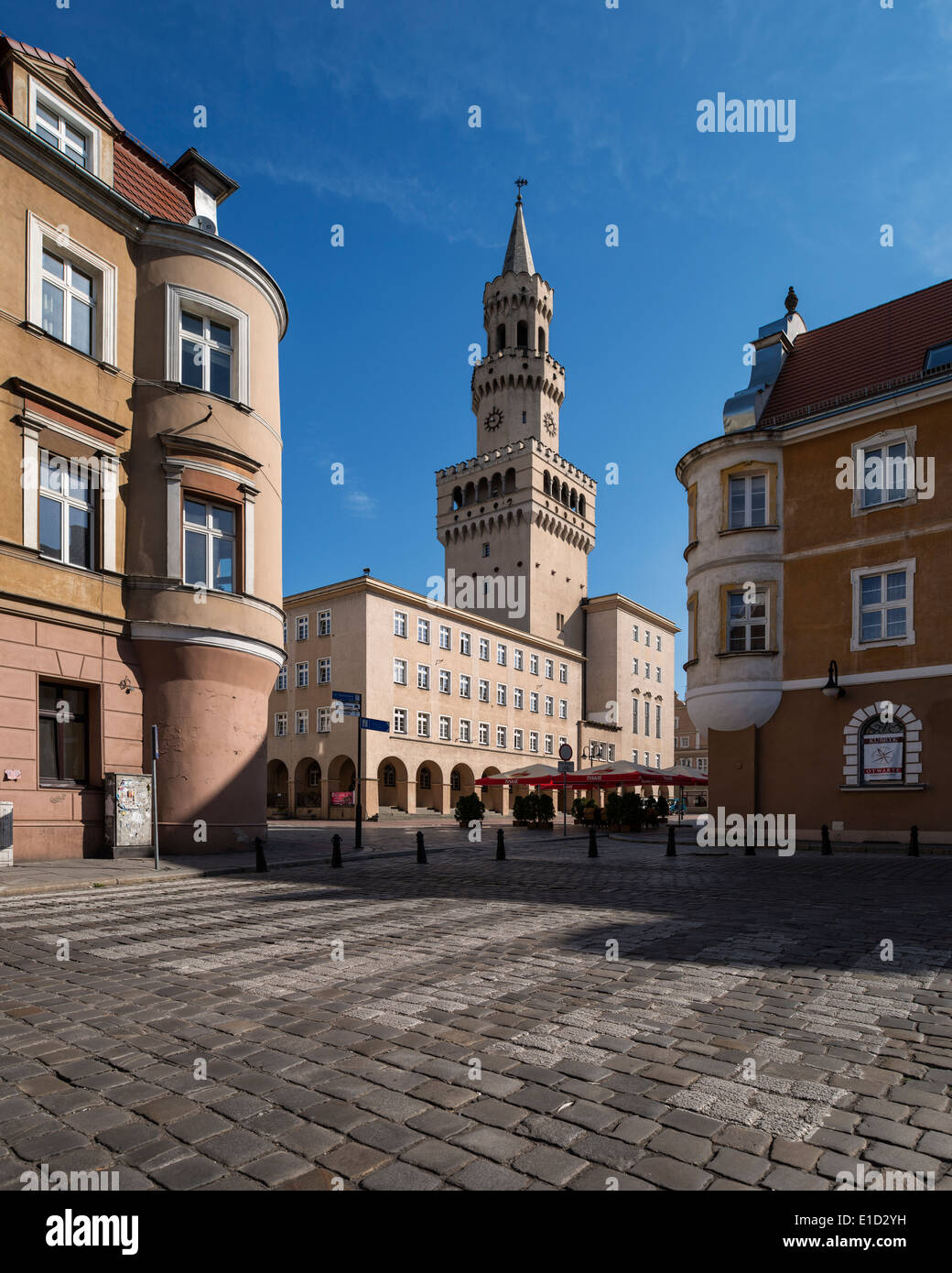 Town hall and Rynek market square, Opole, Silesia, Poland Stock Photo ...