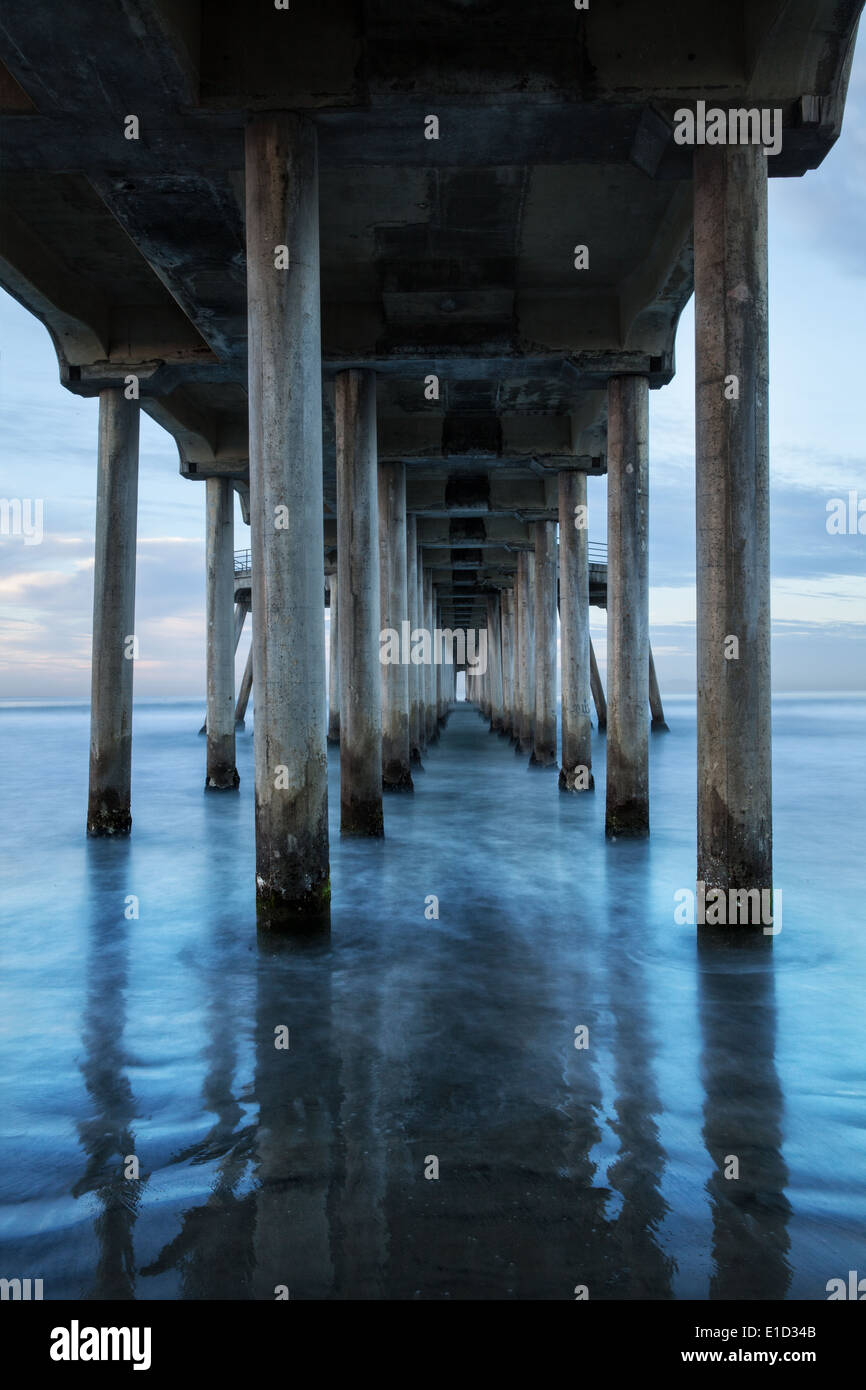 Beneath Beach Pier Stock Photo - Alamy