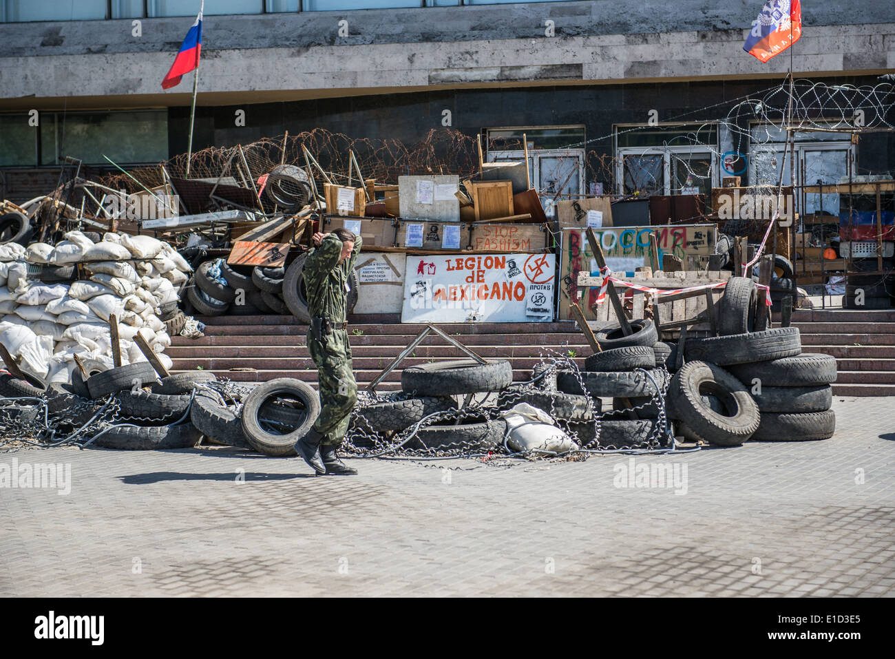 Donetsk Regional State Administration building occupied by supporters ...