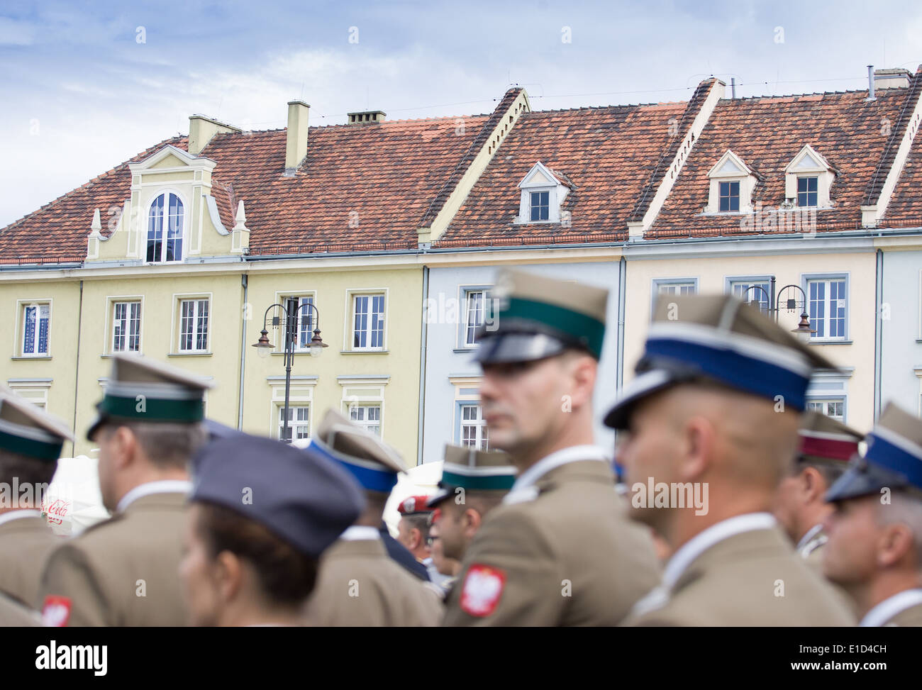 Polish military officers are seen during the 10th anniversary of NATO ...