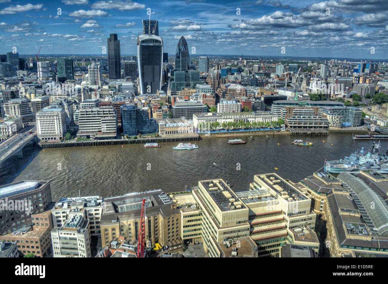 HDR image of the city of London and the River Thames from the 35th ...