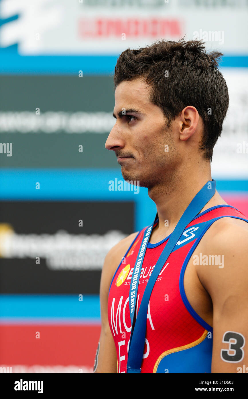 London, UK. 31st May, 2014. Winner Mario MOLA (ESP) on the podium after ...