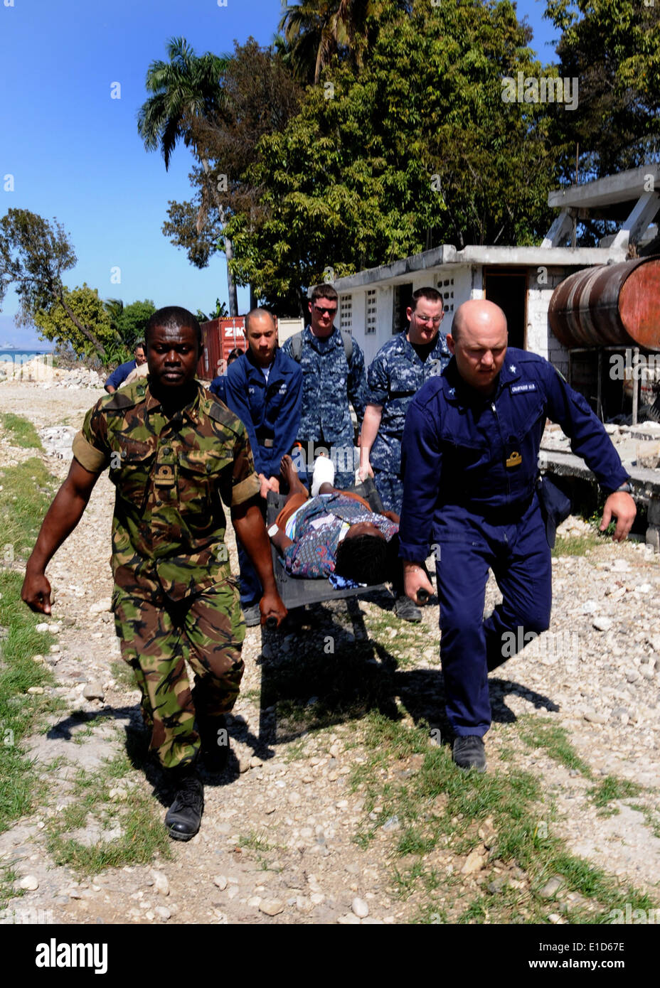 From left, Sierra Leone navy Lt. Amara Kallon, U.S. Navy Aerographer?s ...