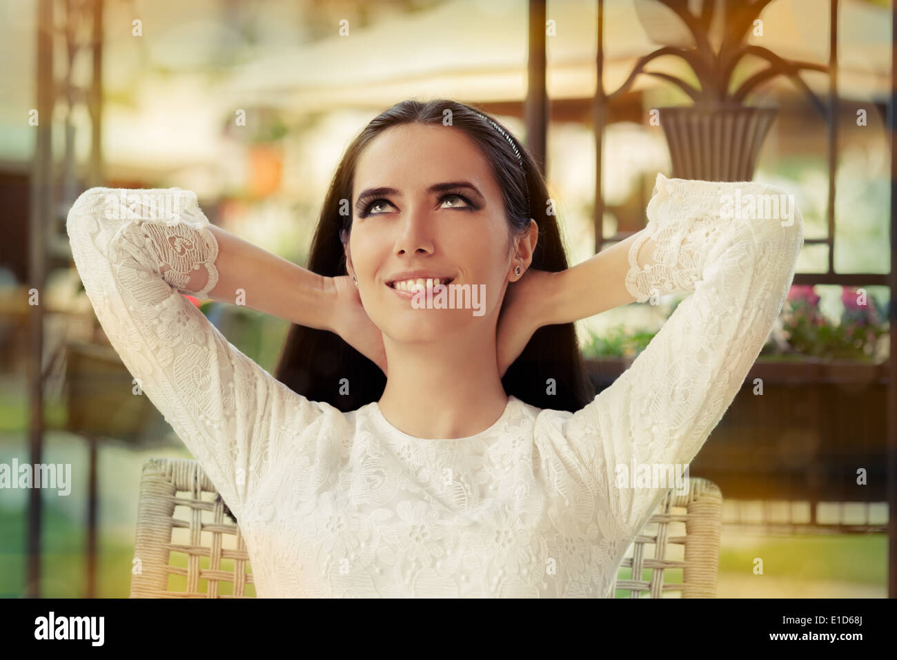 Young Woman Summertime Portrait Stock Photo - Alamy