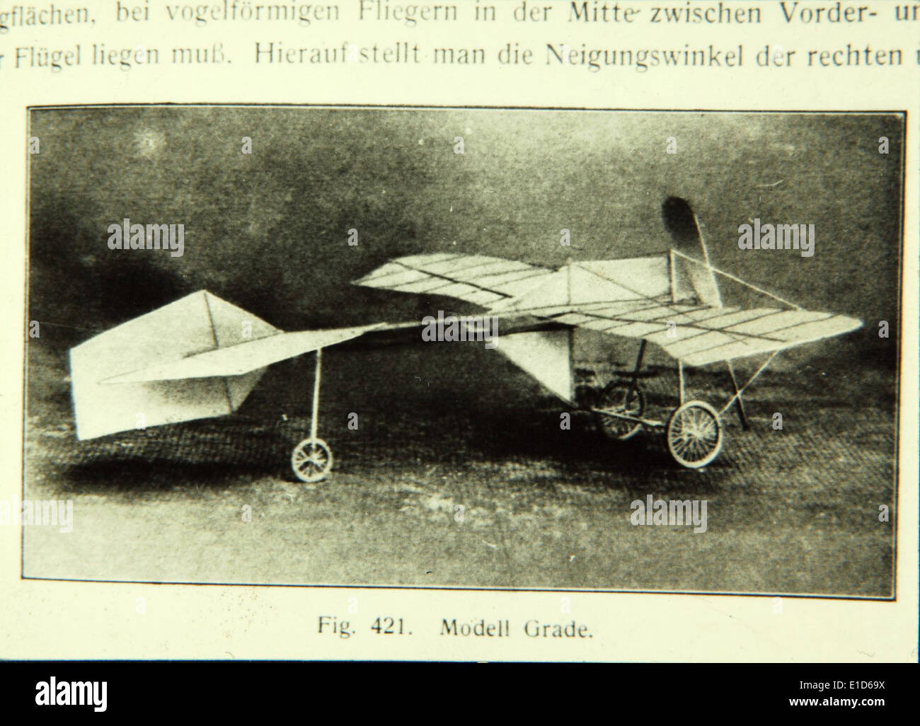 Hans Grade's 1911 Monoplane was an early German aircraft, showcasing ...