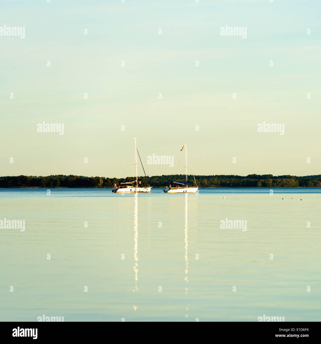 Europe, Poland, Masuria, Great Masurian Lakes, Gizycko, Lake Niegocin ...